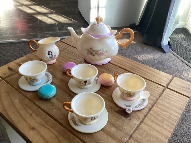 DISNEY STORE PARKS Princess Magical Tea Set Cinderella Belle Complete £ ...
