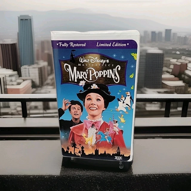 MARY POPPINS VHS Walt Disney Masterpiece Collection Limited Edition ...