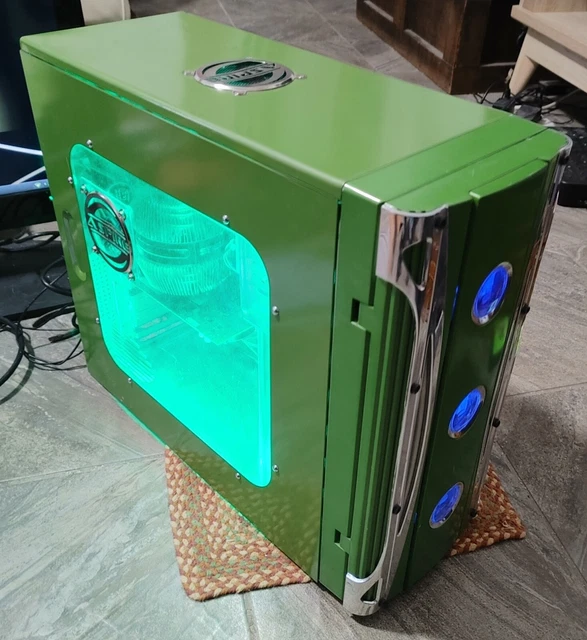 VINTAGE GREEN STEAMPUNK Custom PC Bhodi Linux Great Case Design $74.99 ...