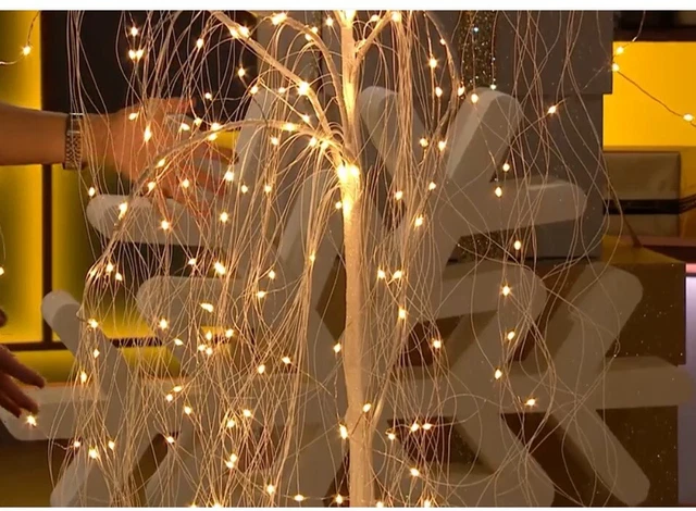 ALISON CORK CASCADING Willow Tree Pre-lit Illuminated Lights Christmas ...