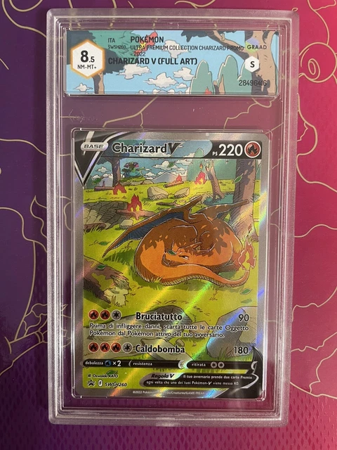CHARIZARD V SWSH260 Promo Ultra Premium Collection GRAAD 8,5 ITA EUR 70 ...
