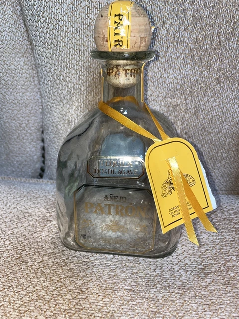 PATRON ANEJO TEQUILA GOLD EMPTY BLUE BOTTLE 750 ML MINT Condition With ...