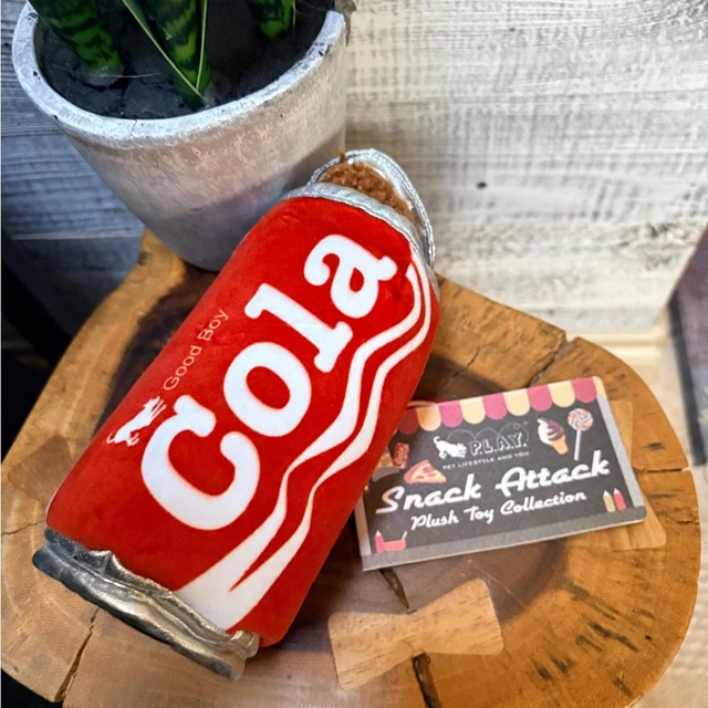 NWT SNACK ATTACK Medium "Good Boy" Cola Plush Toy for Dogs $11.99 ...