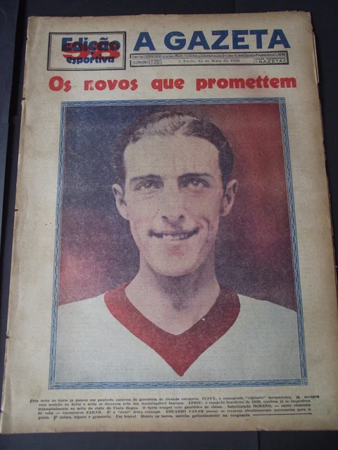 GAZETA ESPORTIVA BRAZIL Football Newspaper 1930 # 98 rookies horses ...