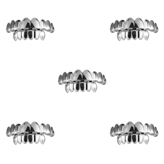 5 SET OF Top Bottom False Teeth Halloween Grills Tooth Party Costumes ...