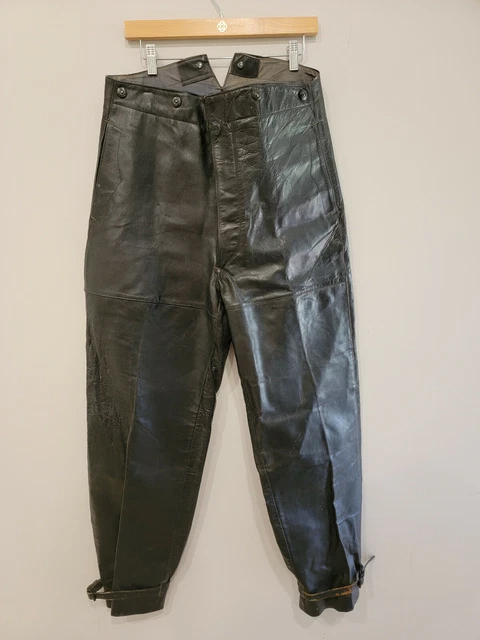 REICHS BETRIEBS KRIEGSMARINE Lederhose German U-Boat Leather Pants WWII ...