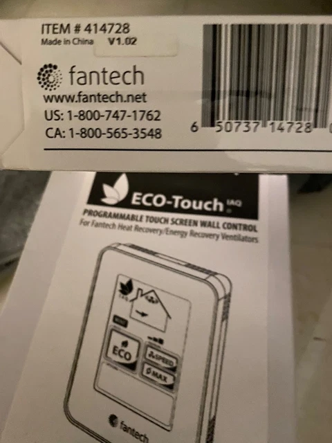 FANTECH ECO-TOUCH PROGRAMMABLE wall control $100.00 - PicClick CA