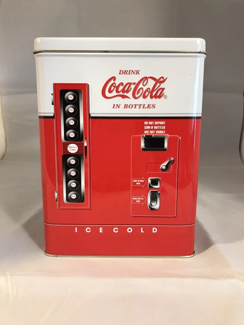 COCA-COLA COKE BOTTLE Vending Machine Vintage 1997 Collectible Tin Box ...