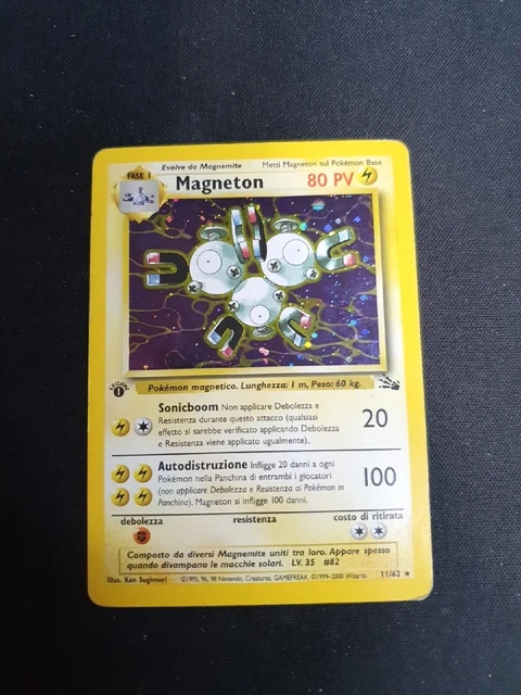 MAGNETON, POKEMON CARD Set Fossil Holo Prima Edizione 11/62 ITA good EUR 49,99 - PicClick IT
