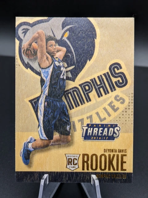 DEYONTA DAVIS 2016-17 Panini Threads Wood Rookie #236 Memphis Grizzlies ...