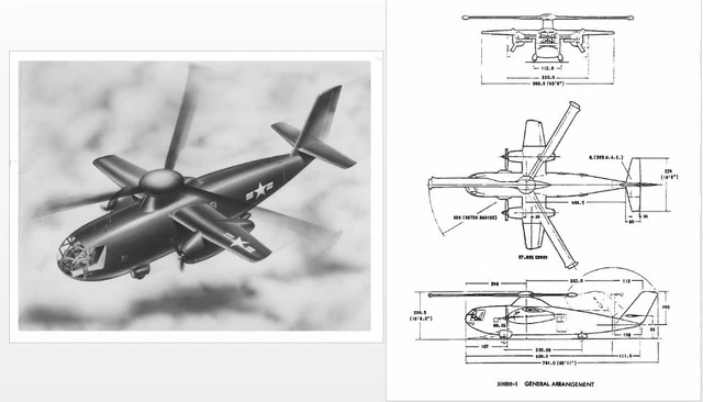MCDONNELL XHCH-1 HRH XHRH-1 Model 78 86 Helicopter archive rare ...