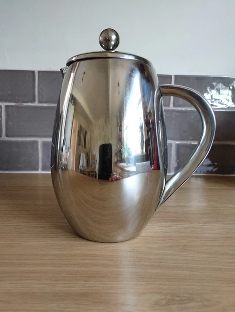 STAINLESS STEEL SABICHI Double Wall Cafetiere Coffee Pot French Press ...