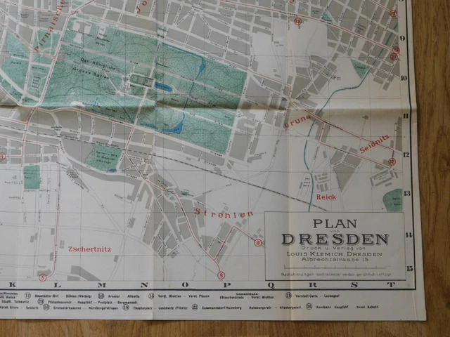 CARTINA GEOGRAFICA MAPPA Città Dresda EUR 13,32 - PicClick IT