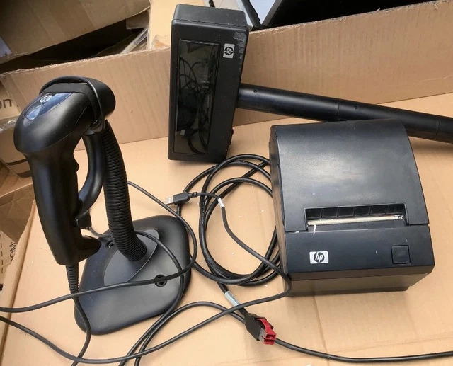 HP POS EQUIPMENT Barcode Scanner/Customer Display/Receipt Printer Sold ...