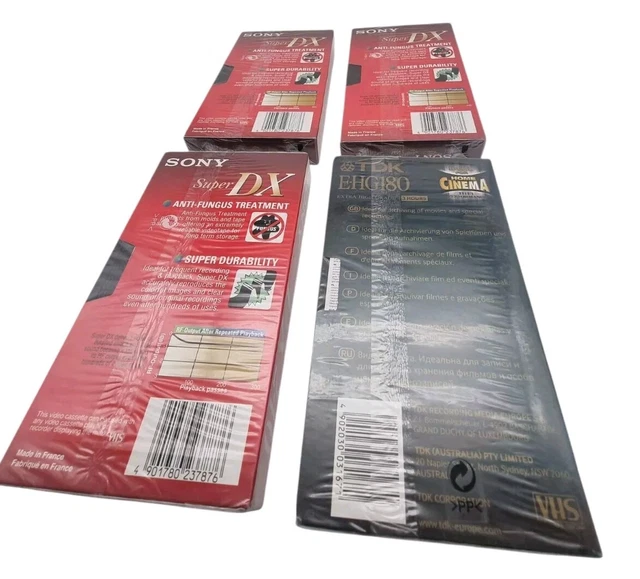 🔥4X VHS KASSETTE Set TDK Sony Super DX E-240 Durable Excellent Quality NEU🔥 EUR 17,99 - PicClick DE