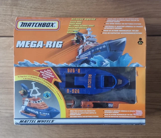 MATCHBOX 1997 MEGA Rig 15717 Rescue Squad Speed Boat Ovp EUR 49,00 ...