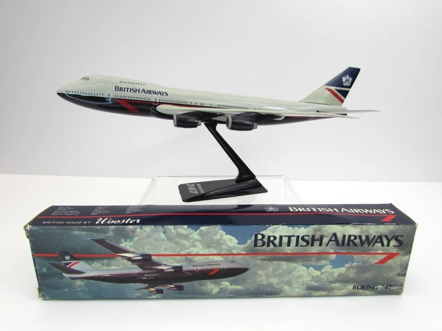 BRITISH AIRWAYS BOEING 747-200 Push-fit Model Aircraft with Stand and ...