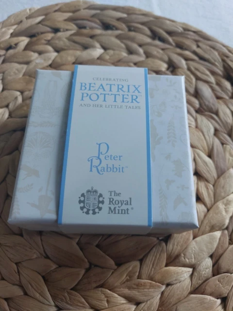 ROYAL MINT SILVER Proof Coloured Peter Rabbit 50p Pence Beatrix Potter ...