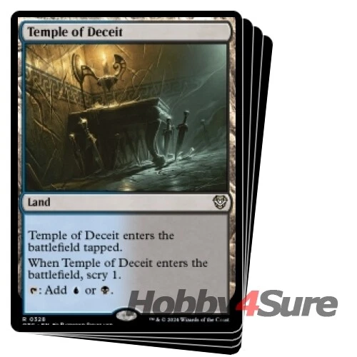 TEMPLE OF DECEIT X4 M/NM Magic MTG Outlaws Of Thunder Junction ...
