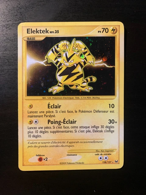 CARTE POKÉMON : Elektek 128/127 Platine Base Français EUR 19,99 ...