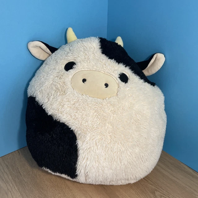 SQUISHMALLOWS CONNOR THE Cow Fuzz A Mallows 16" Soft Toy Plush Furry ...