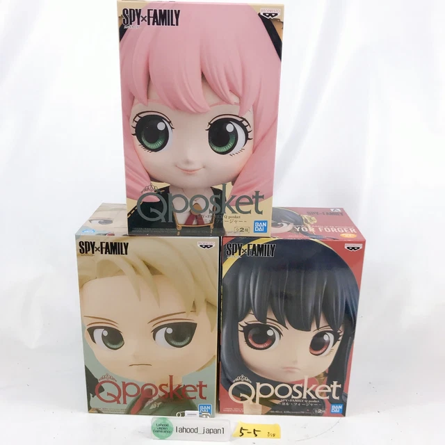 QPOSKET SPY X Family Figure Loid Yor Anya Forger A Set of 3 Q posket ...