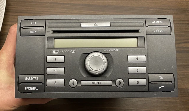 FORD CD 6000 RDS Autoradio Focus Transit Kuga C-Max Fiesta MIT CODE EUR ...