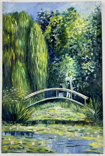 CLAUDE MONET (HANDMADE) Oil on canvas painting signed & stamped £639.62 ...