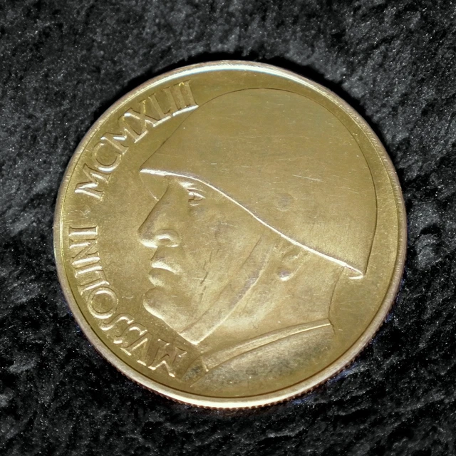 MONETA / MEDAGLIA 100 lire in oro Mussolini 1943 MCMXLIII EUR 1.250,00 ...
