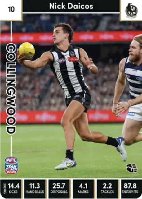 2023 AFL TEAMCOACH Nick Daicos ROOKIE Card 🖤🤍🖤🤍 $14.95 - PicClick AU