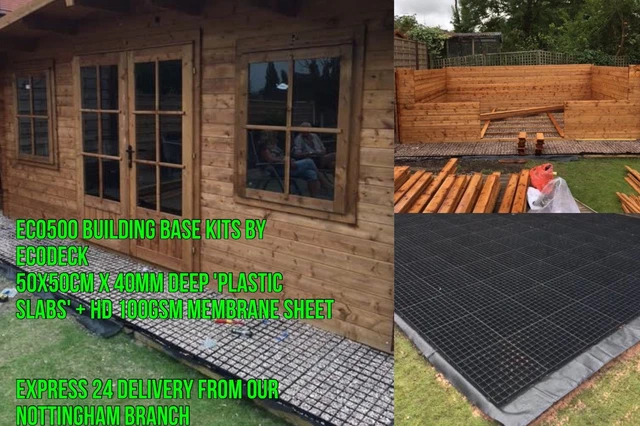 SHED BASE GRID PLASTIC FLOOR + MEMBRANE SHEET LOG CABIN GREENHOUSE BASE ...