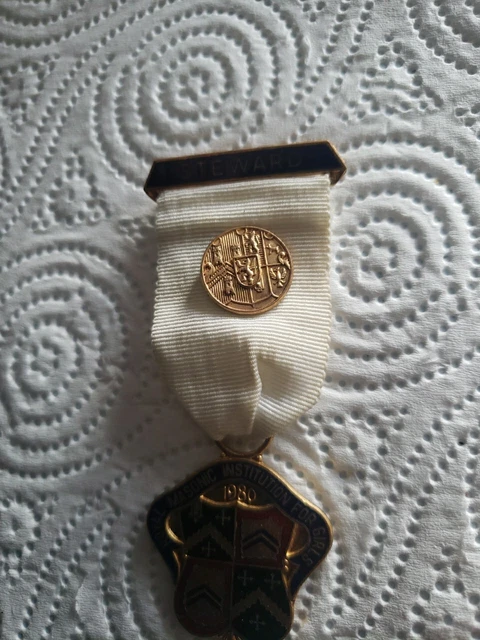 VINTAGE ROYAL MASONIC Institution For Girls Medal Steward 1980 Ribbon £ ...
