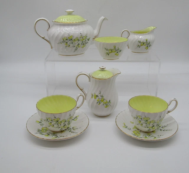 FOLEY BONE CHINA 8 piece tea set, English Broom, yellow flowers £47.38 ...
