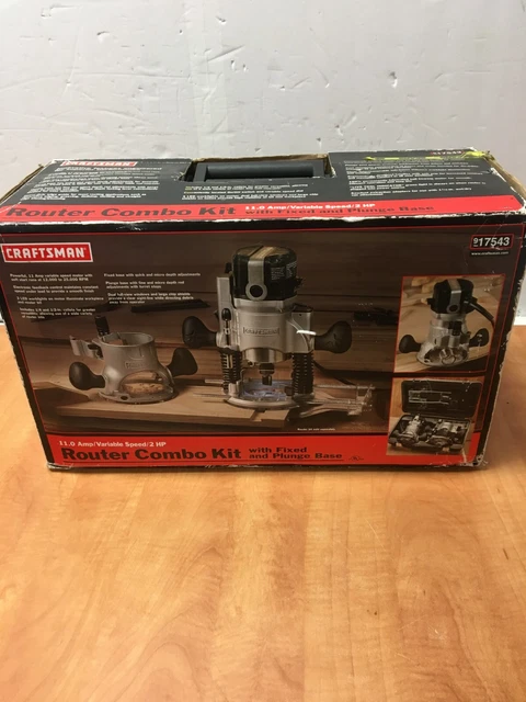 CRAFTSMAN VARIABLE SPEED 2 HP ROUTER COMBO KIT w/ ACCESSORIES 320.17543 ...