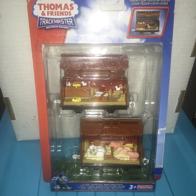 2010 THOMAS FRIENDS Trackmaster Train Tank Flip & See Inside Farm Cars ...