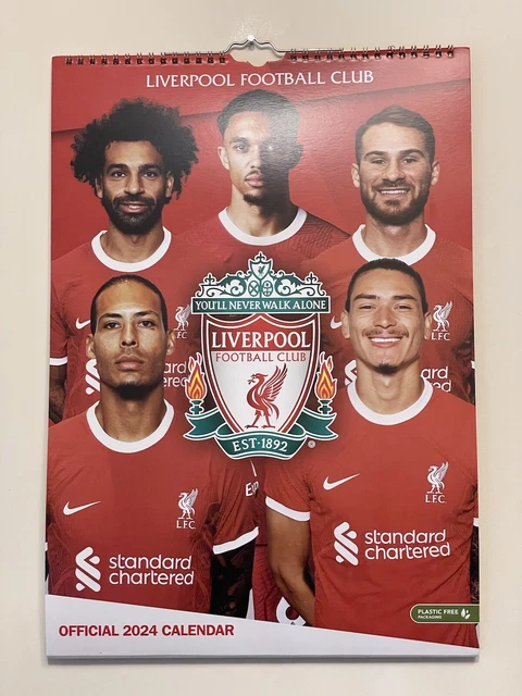 LIVERPOOL FC A3 Calendar 2024- Brand New Official Merchandise £10.99 ...