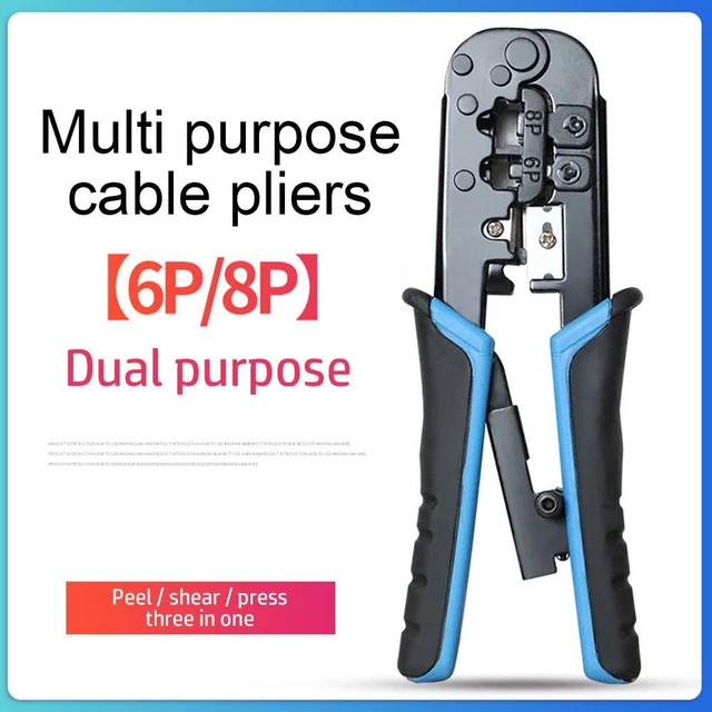PRESSING CLAMP TONGS Network pliers Pliers Crimper Cable Connector RJ45 ...