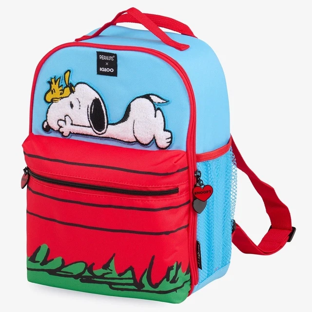 IGLOO X PEANUTS Snoopy Dog House BACKPACK COOLER Insulated RED NEW with ...