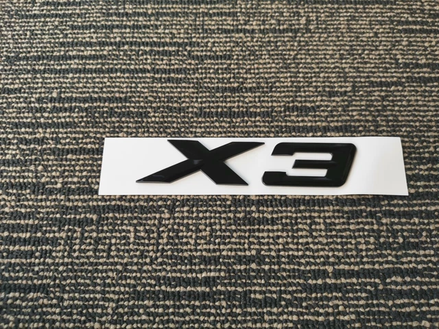 GLOSS BLACK OEM Style BMW X3 Badge Rear Trunk Tailgate Emblem Decal ...
