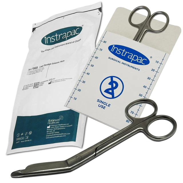 INSTRAPAC 100 % stériles à usage unique infirmières médecins liste paramédicale ciseaux EUR 5,61 ...
