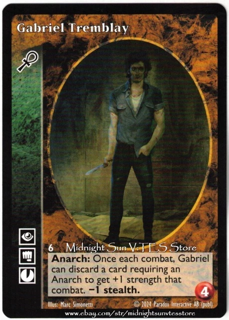 GABRIEL TREMBLAY CAITIFF Promo 2024 V:TES VTES Vampire GCC vente aux ...
