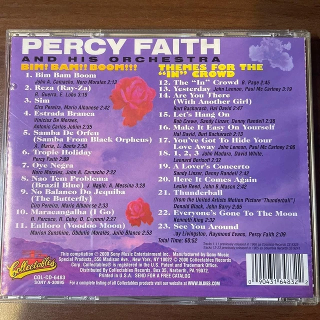 THÈMES PERCY FAITH Bim Bam Boom pour les collections de CD In Crowd ...