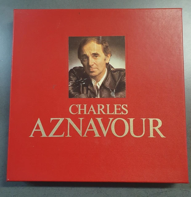 RARE COFFRET 8 disques vinyle Aznavour charles compilation 33 tours 92 ...