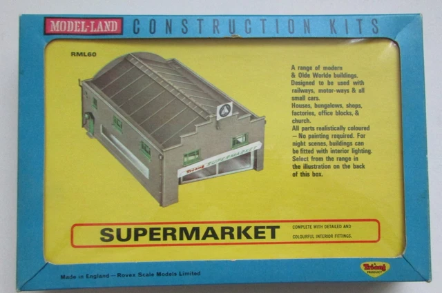 RARE 1950S VINTAGE Tri-ang Model-Land RML60 Supermarket Plastic Kit OO ...