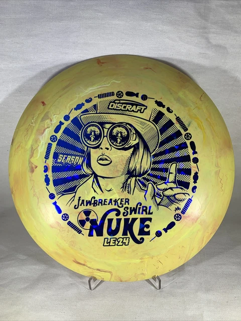 NEW DISCRAFT LEDGESTONE 2024 Jawbreaker Swirl Nuke Driver Golf Disc ...