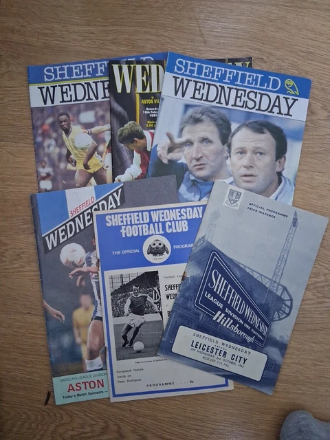 6 SHEFFIELD WEDNESDAY Programmes 1963 - 1995 £1.14 - PicClick UK