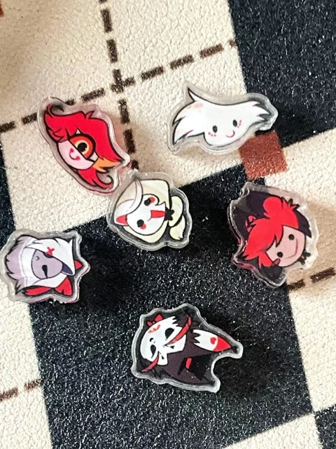 HAZBIN HOTEL AD Angel Dust Alastor Lucifer Acrylic Keychain Pendant ...