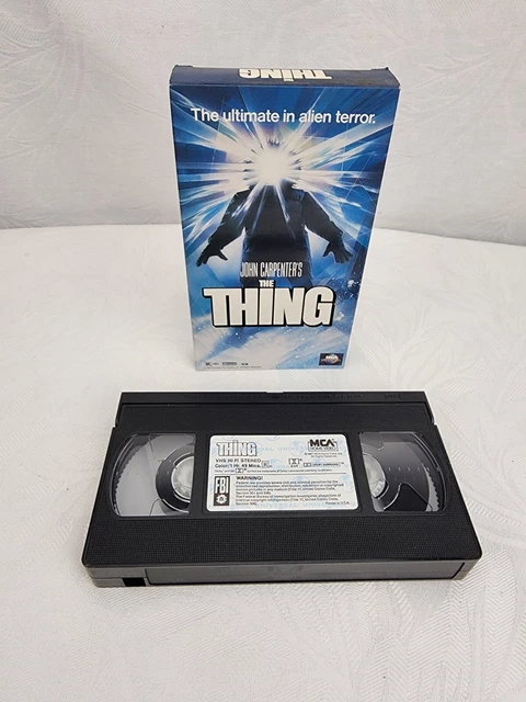 JOHN CARPENTER'S THE THING - VHS 1982 Alien Horror Thriller Movie £32. ...