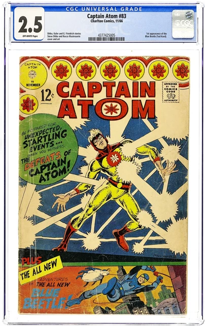 CAPTAIN ATOM #83 CGC 2.5 1966 4377425005 1ère App. Ted Kord Deuxième Blue Beetle EUR 141,10 ...