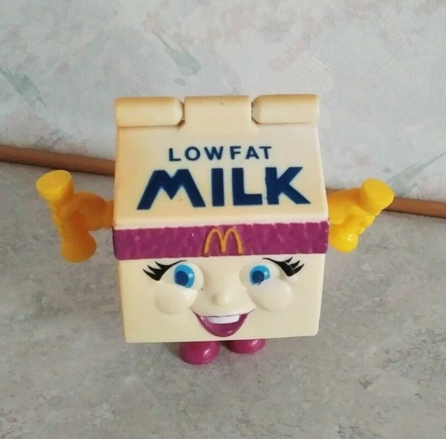 MCDONALDS MILLY LOW-FAT Milk Carton Changeable Transformer Happy Meal ...